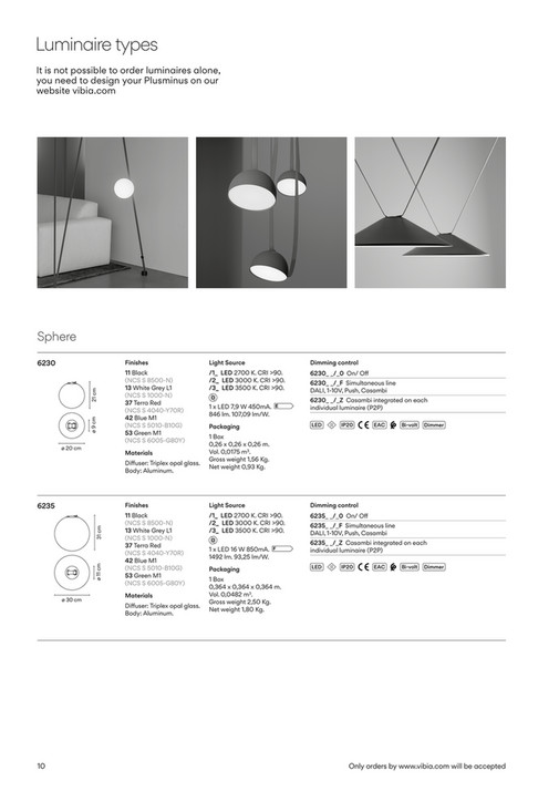 Vibia Lighting - Technical_Catalogue_Plusminus_EN - Page 10-11