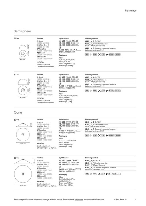Vibia Lighting - Technical_Catalogue_Plusminus_EN - Page 10-11