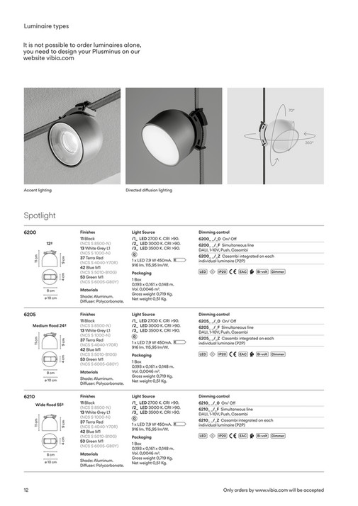 Vibia Lighting - Technical_Catalogue_Plusminus_EN - Page 12-13