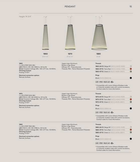 Array Pendant -Catalog | Vibia USA - Page 14-15